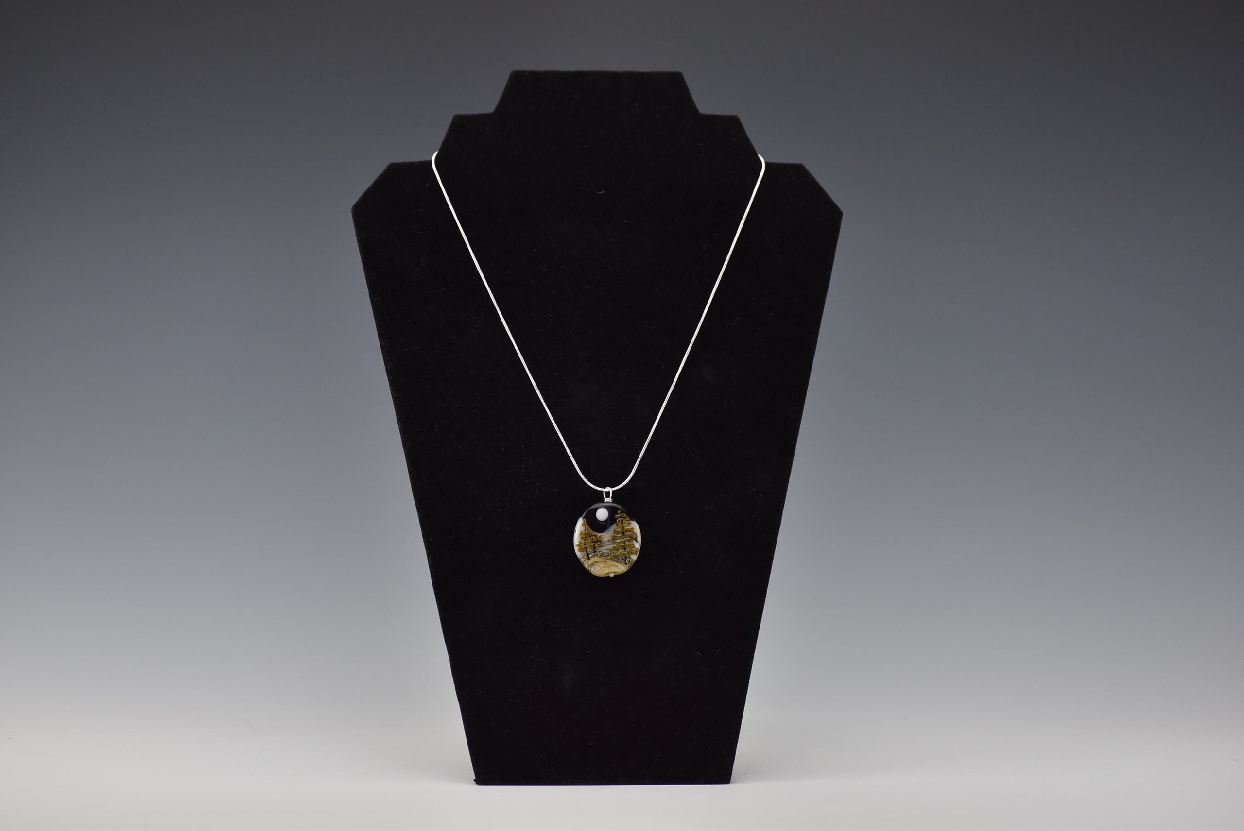 Large Landscape Glass Pendant Necklace | Mainely Gallery