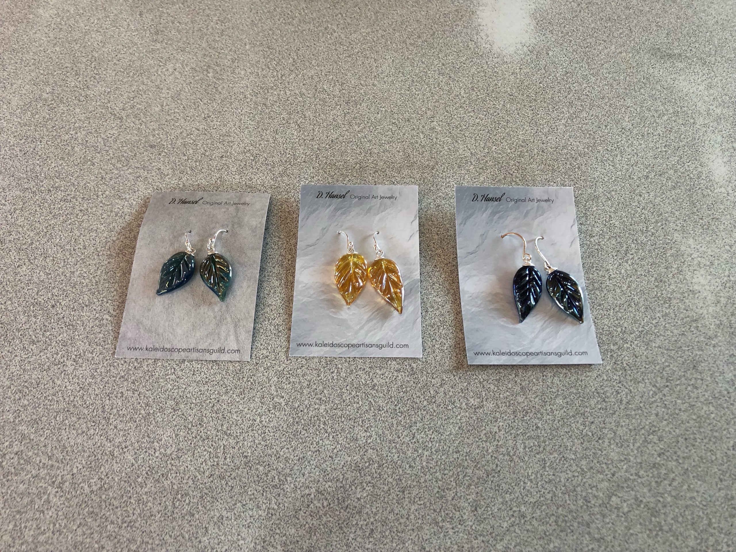 Glass Leaf Earrings | Mainely Gallery